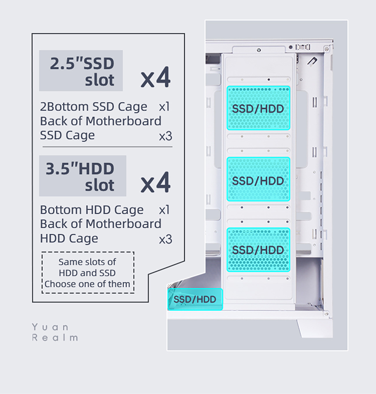 Sama Neview 2351 White Dual USB3.0 and Type C Tempered Glass ATX Mid Tower Gaming Computer Case ...